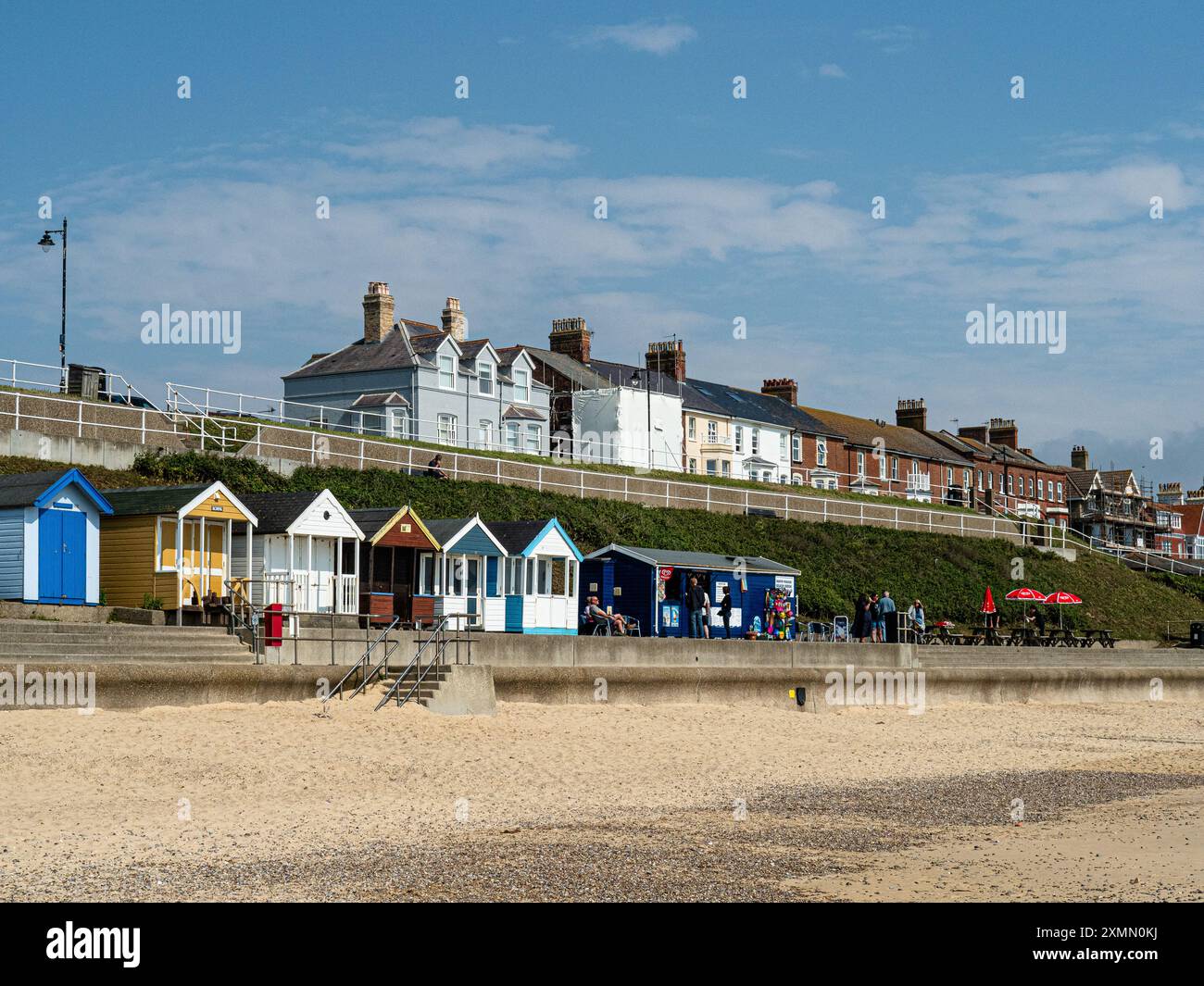The sea front at Southwold in Suffolk viewed from the pier Stock Photo ...