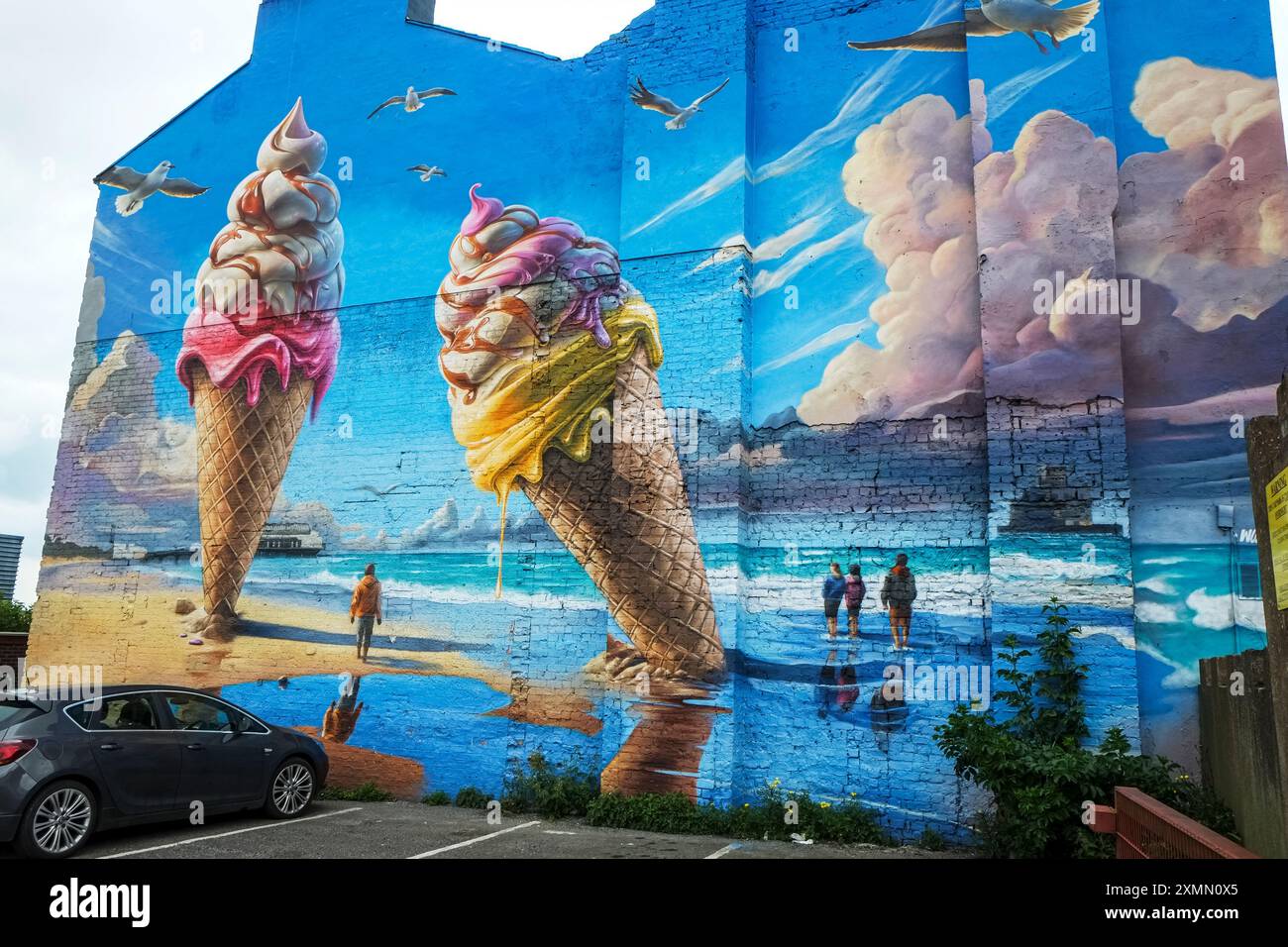 Cleethorpes mural, Cleethorpes, Lincolnshire, UK, England, mural, mural ...