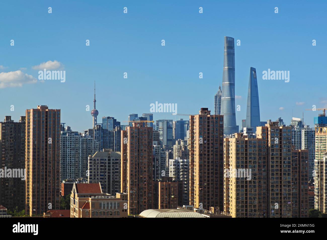 SHANGHAI, CHINA - JULY 29, 2024 - The city skyline of Lujiazui in ...