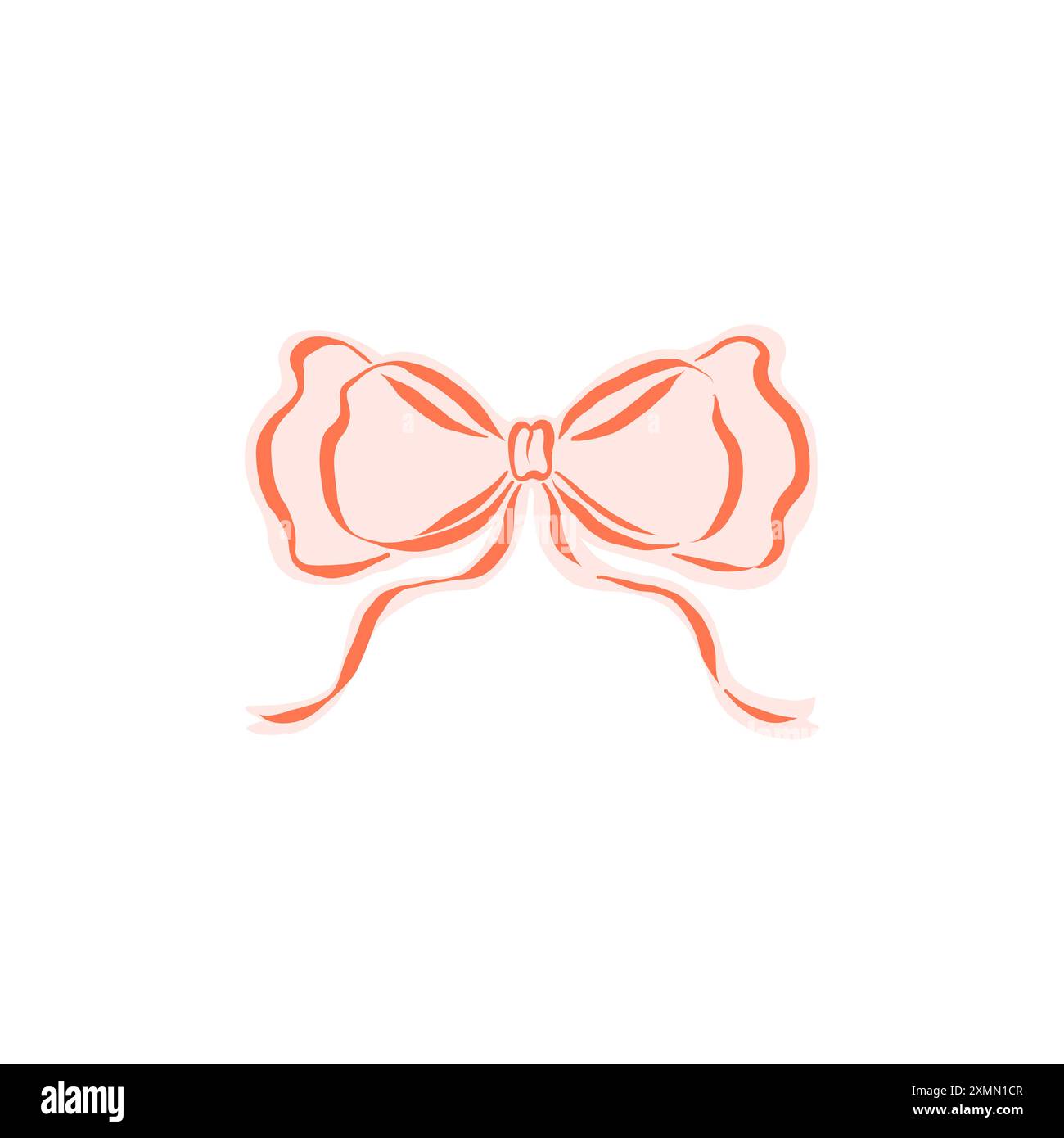Single coquette vintage narrow ribbon bows. Charming cute vintage bows aesthetic Stock Vector ...