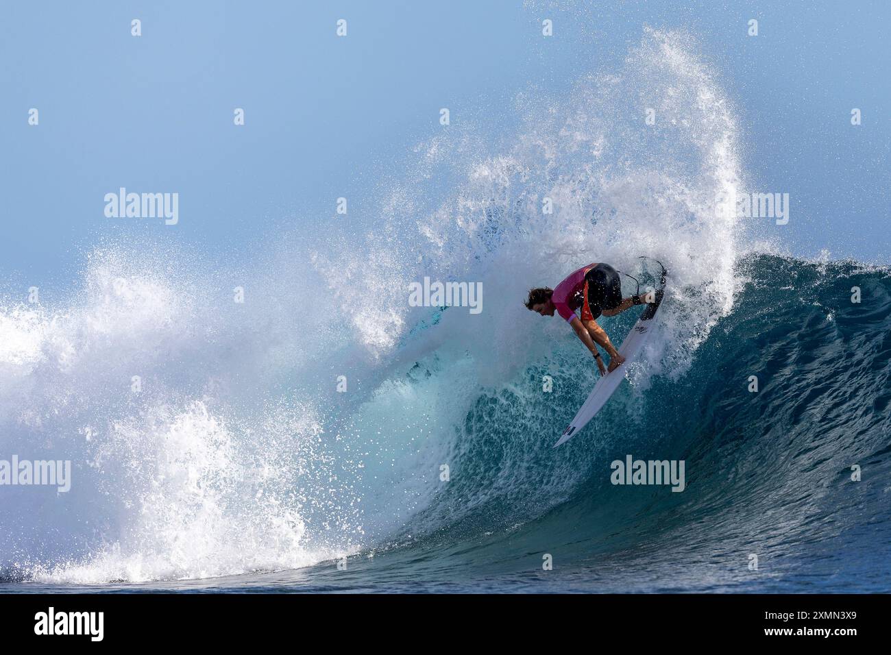 Tahiti. 28th July, 2024. Alan Cleland Quinonez of Team Mexico rides a ...