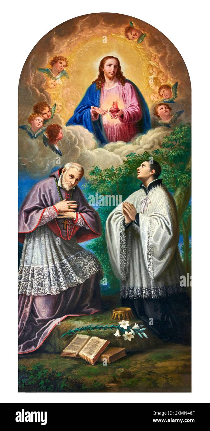 Il Sacro Cuore di Gesù con S. Alfonso de Liguori e S. Luigi Gonzaga ...