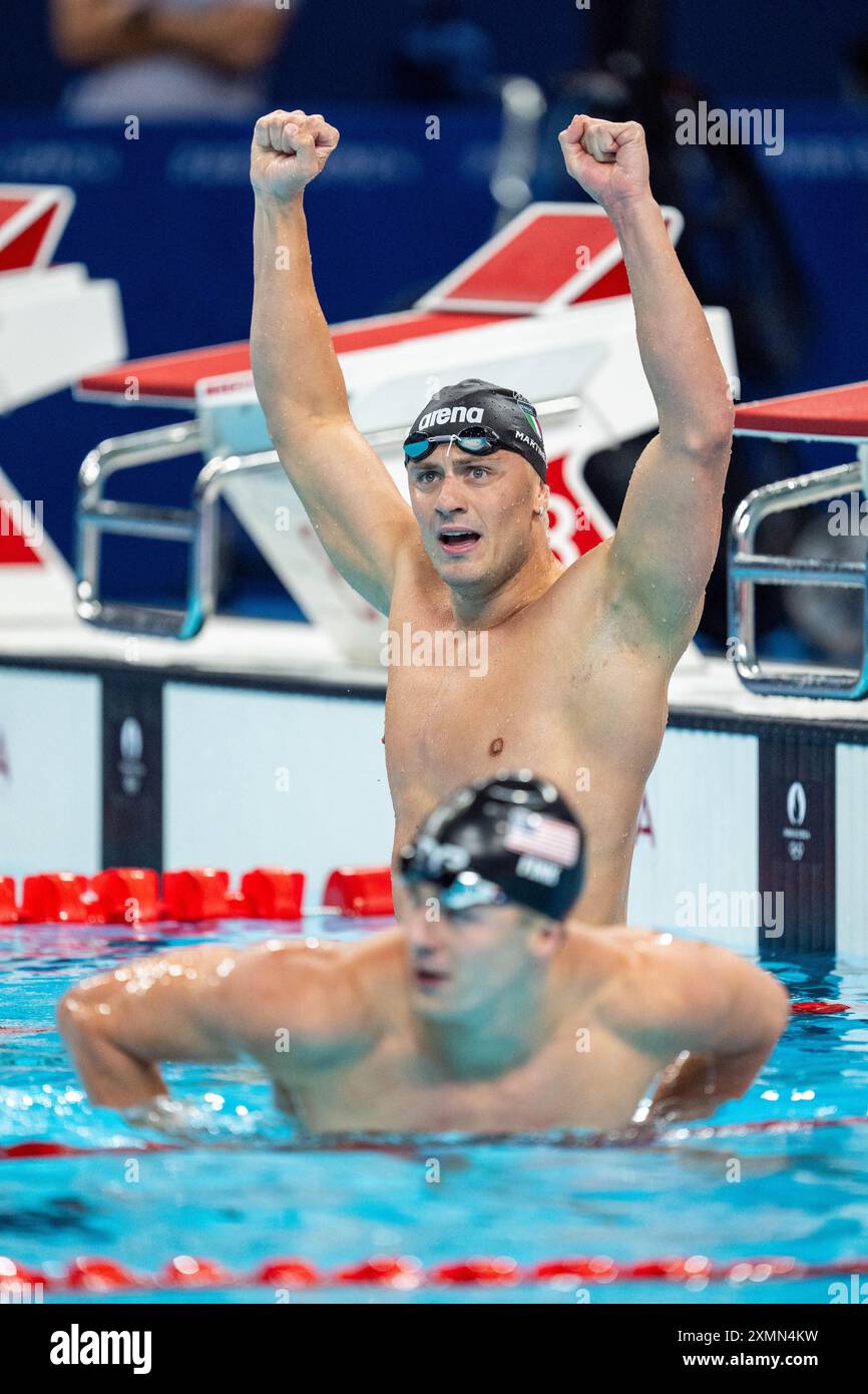 Paris, France. 28th July, 2024. Italian Nicolo Martinenghi wins gold ...