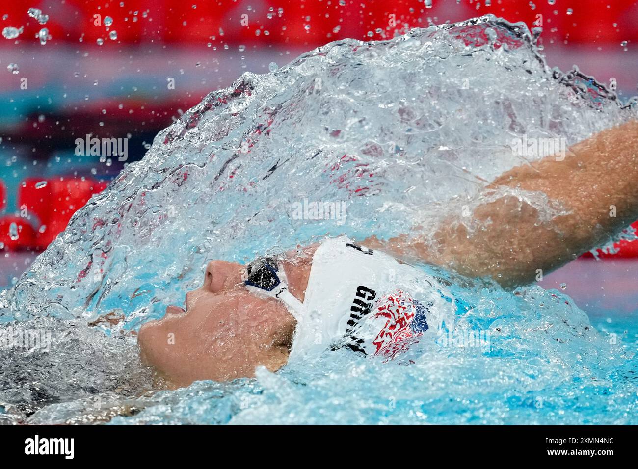 Katie Grimes, of the United States, competes during a heat in the women ...