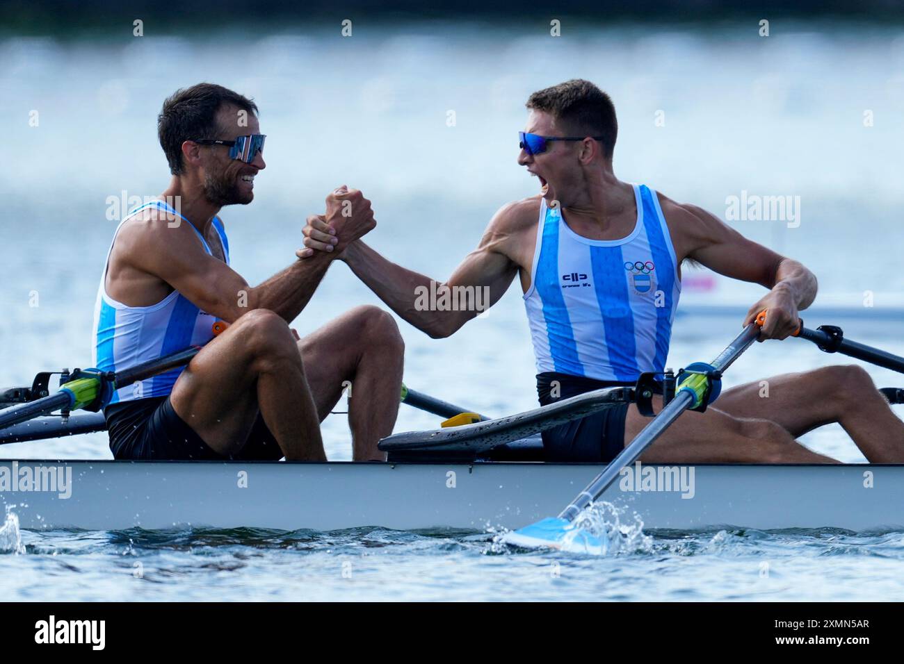 Argentina's Pedro Dickson and Alejandro Colomino react after the ...