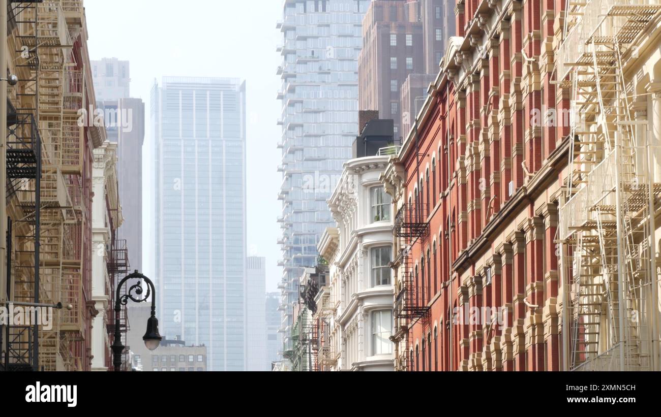 New York City Manhattan Soho fashion district near Broadway street. USA ...