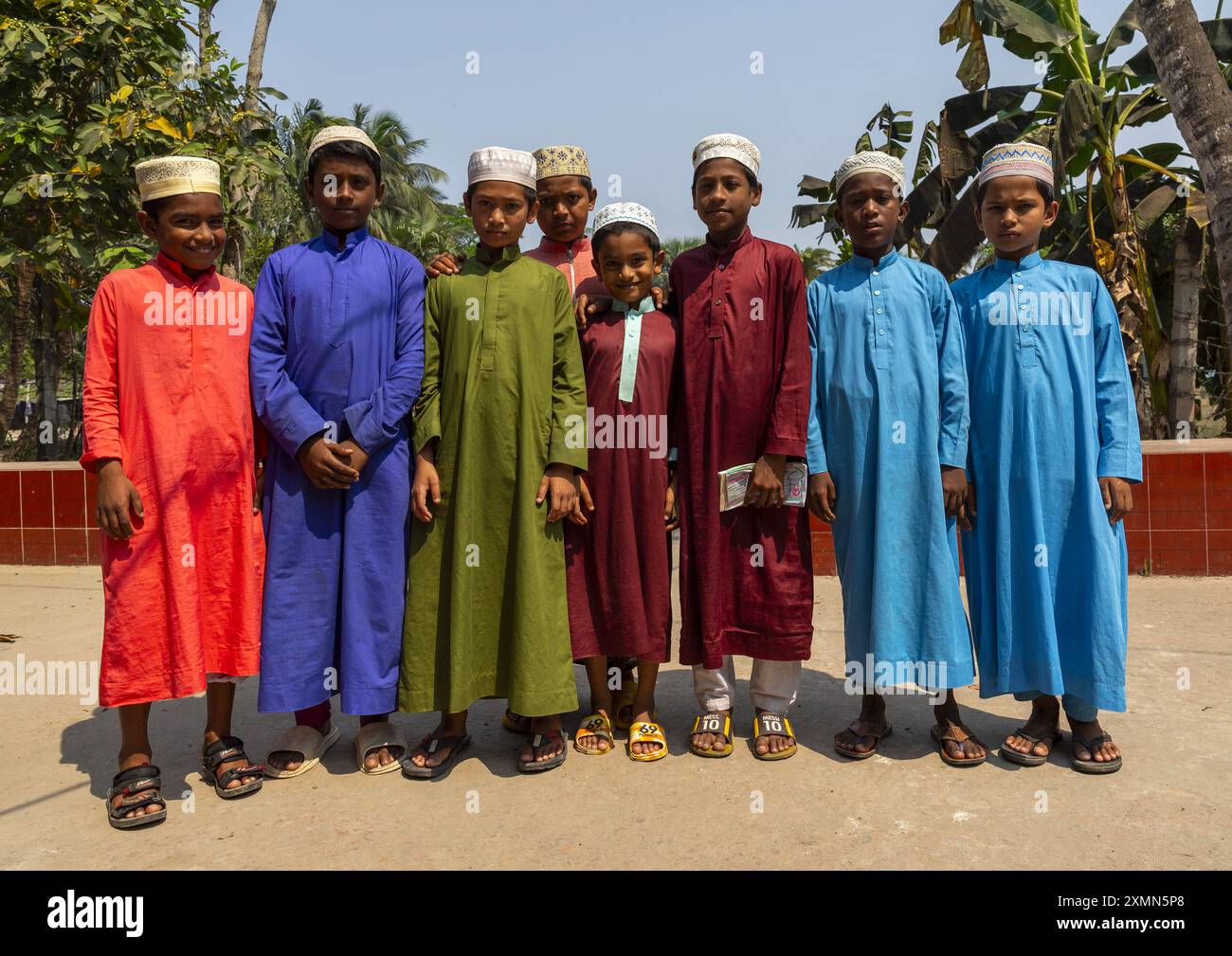 Portrait of bangladeshi muslim boys, Khulna Division, Shyamnagar ...