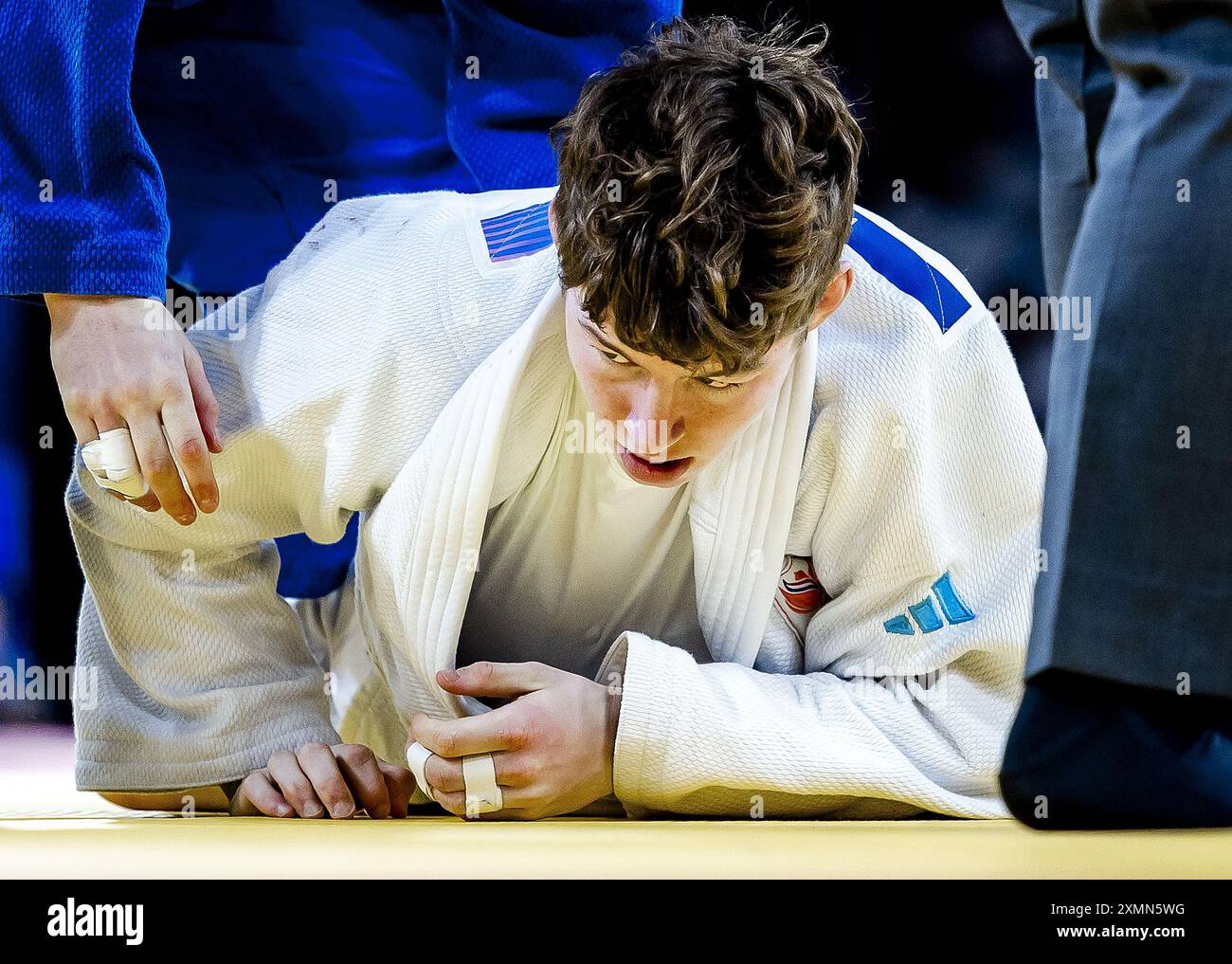 PARIS - Judoka Julie Beurskens in action against the German Pauline Starke in the women's ...