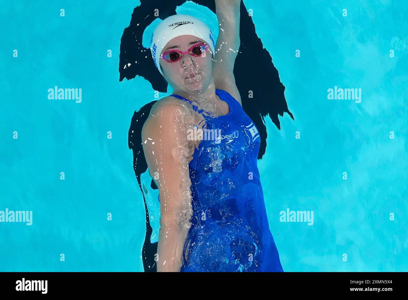 Aviv Barzelay, of Israel, competes during a heat in the women's 100 ...