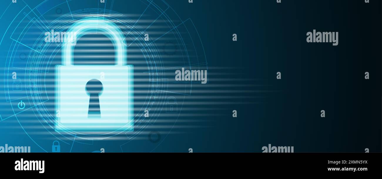 Cyber security. Internet technology concept. Privacy safety technology ...