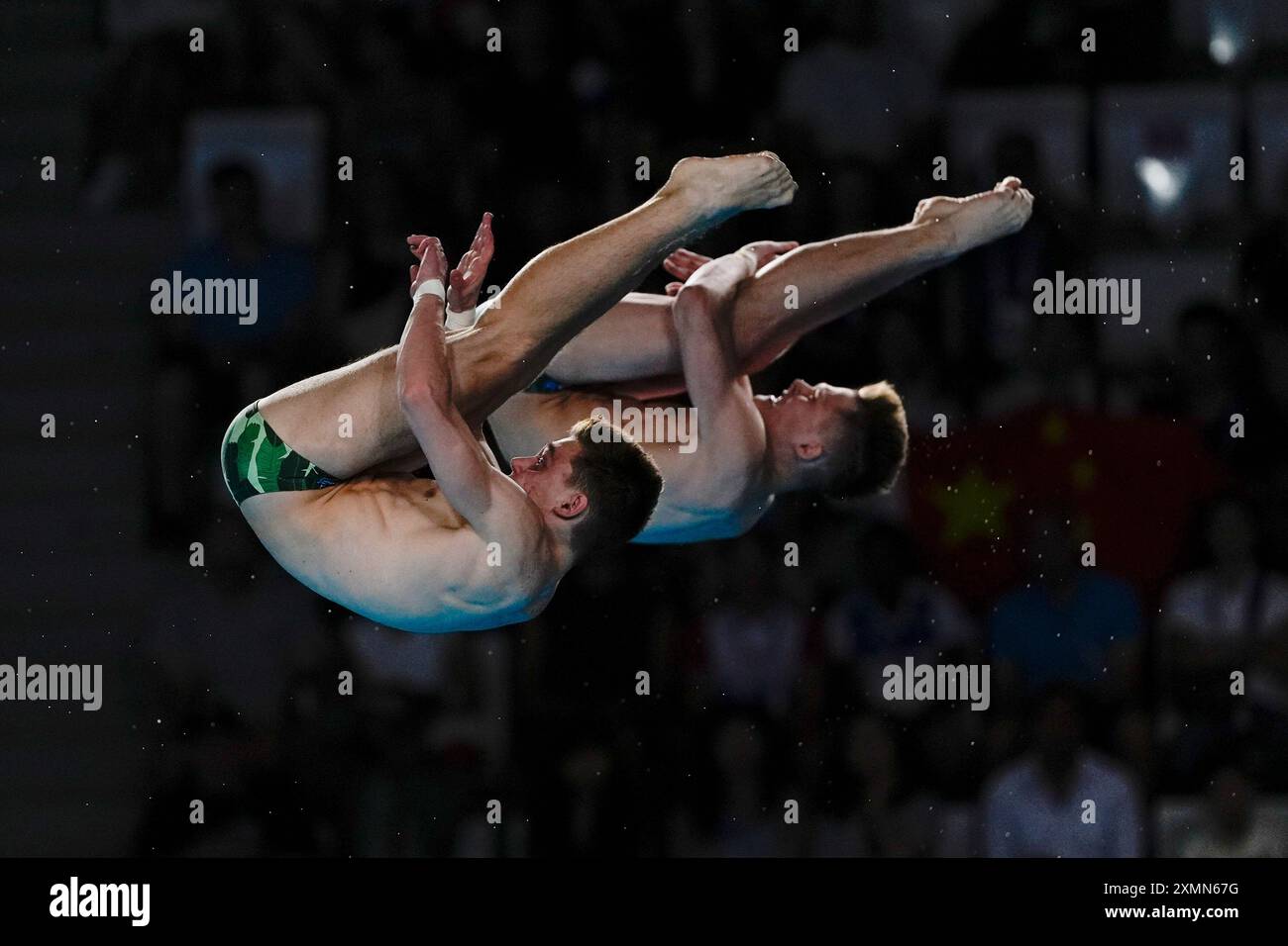 Ukraine's Kirill Boliukh and Oleksii Sereda compete in the men's 10 ...