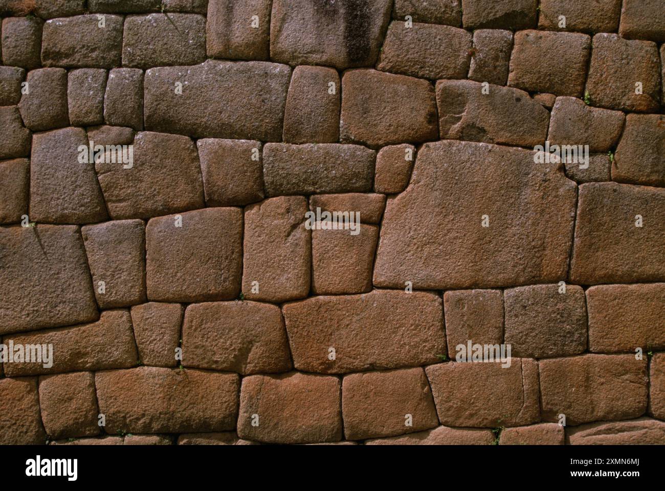 Closeup of the detailed masonry at the ancient Inca site of Machu ...