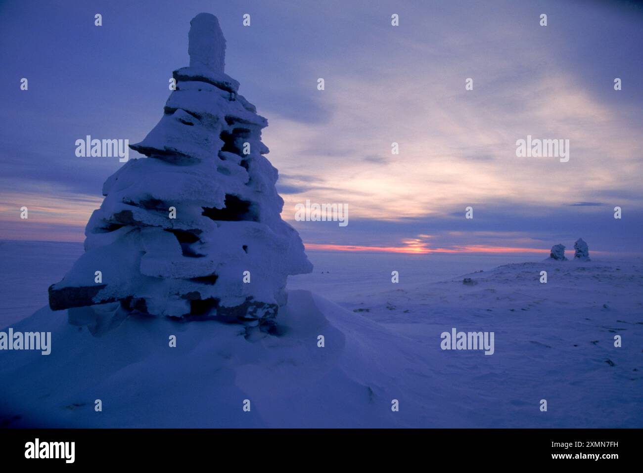 Inuksuks in and around Igloolik, Nunavut, Canada Stock Photo - Alamy