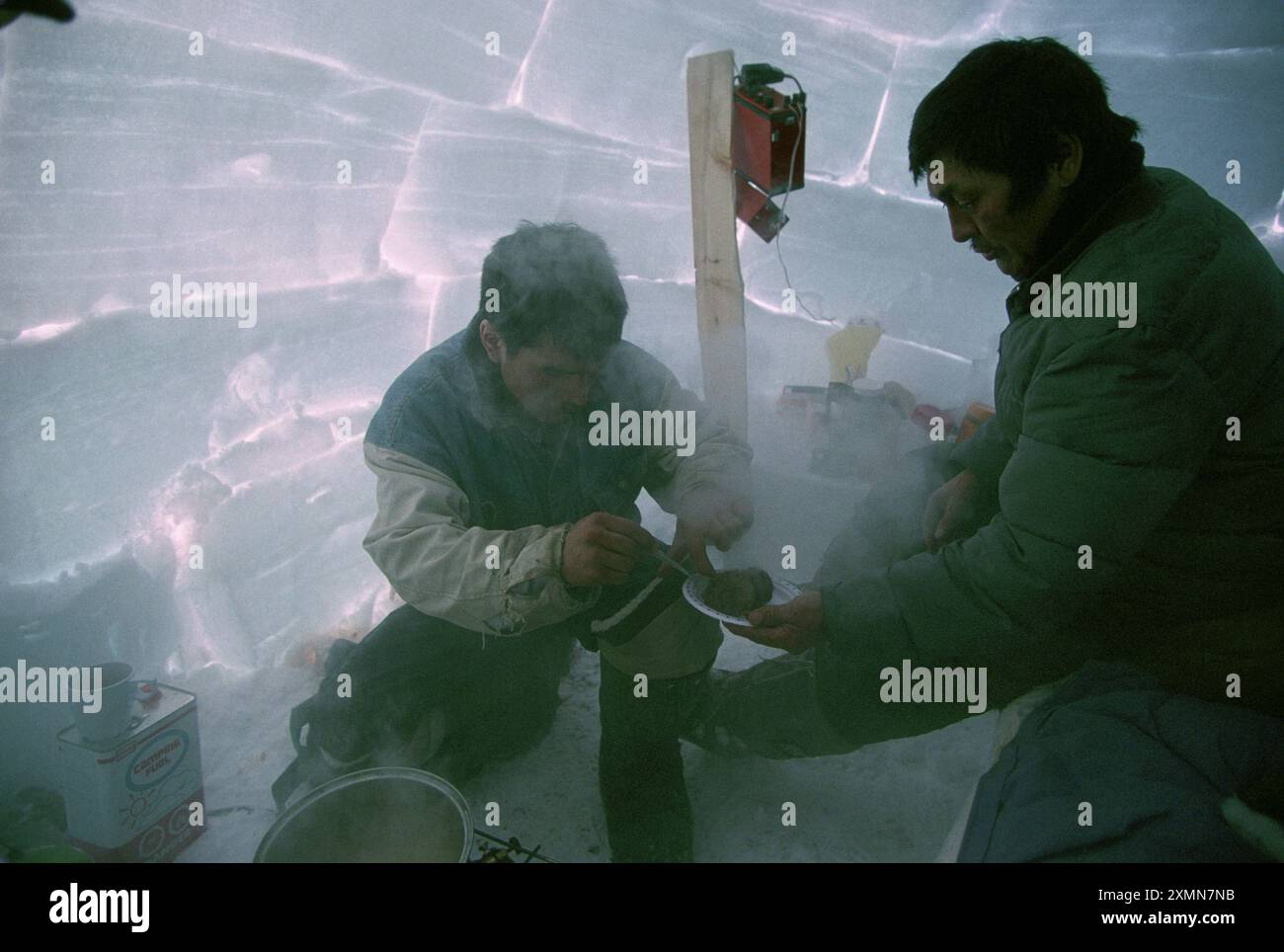 Inside an igloo, Nunavut, Canada Stock Photo - Alamy
