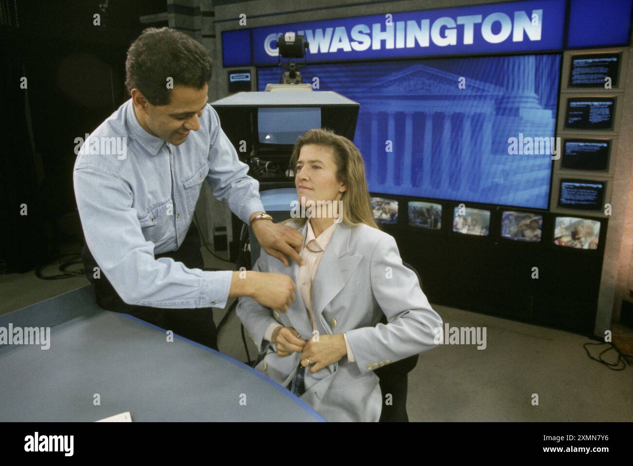 Portraits of TV news anchor Stock Photo - Alamy
