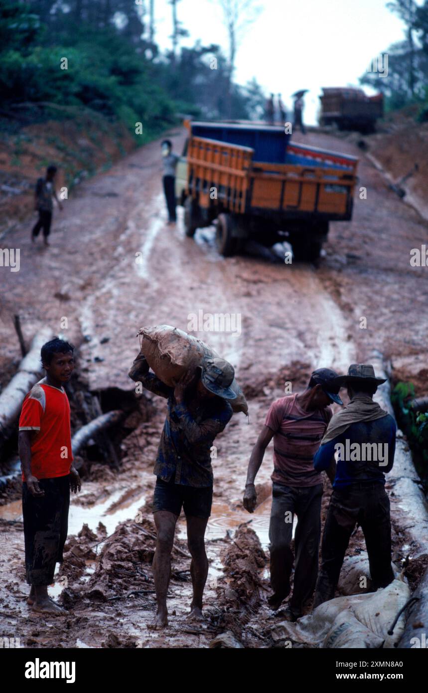 Muddy roads in rural Sumatra, Indonesia Stock Photo - Alamy