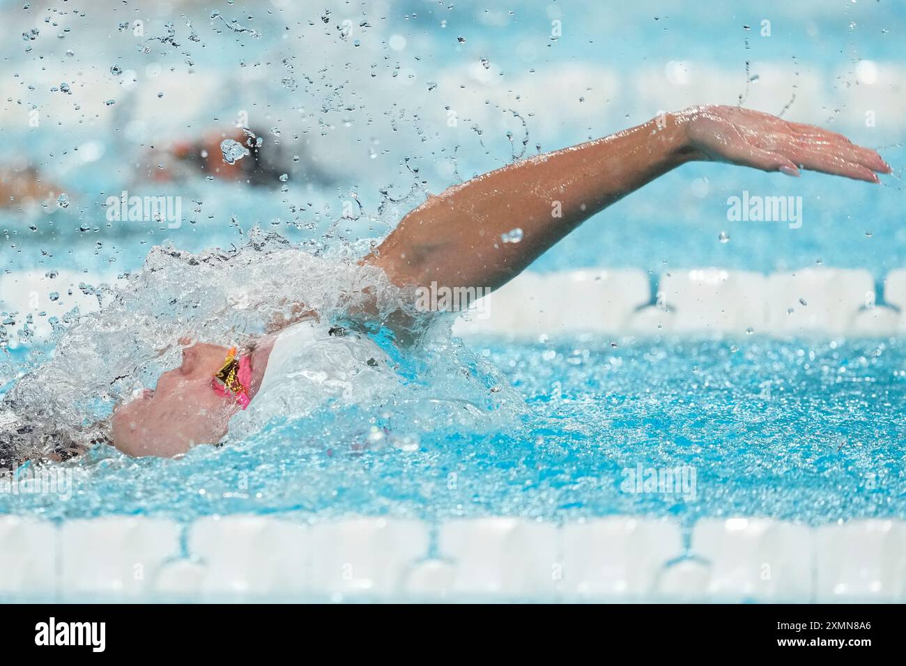 Regan Smith, of the United States, competes during a heat in the women ...