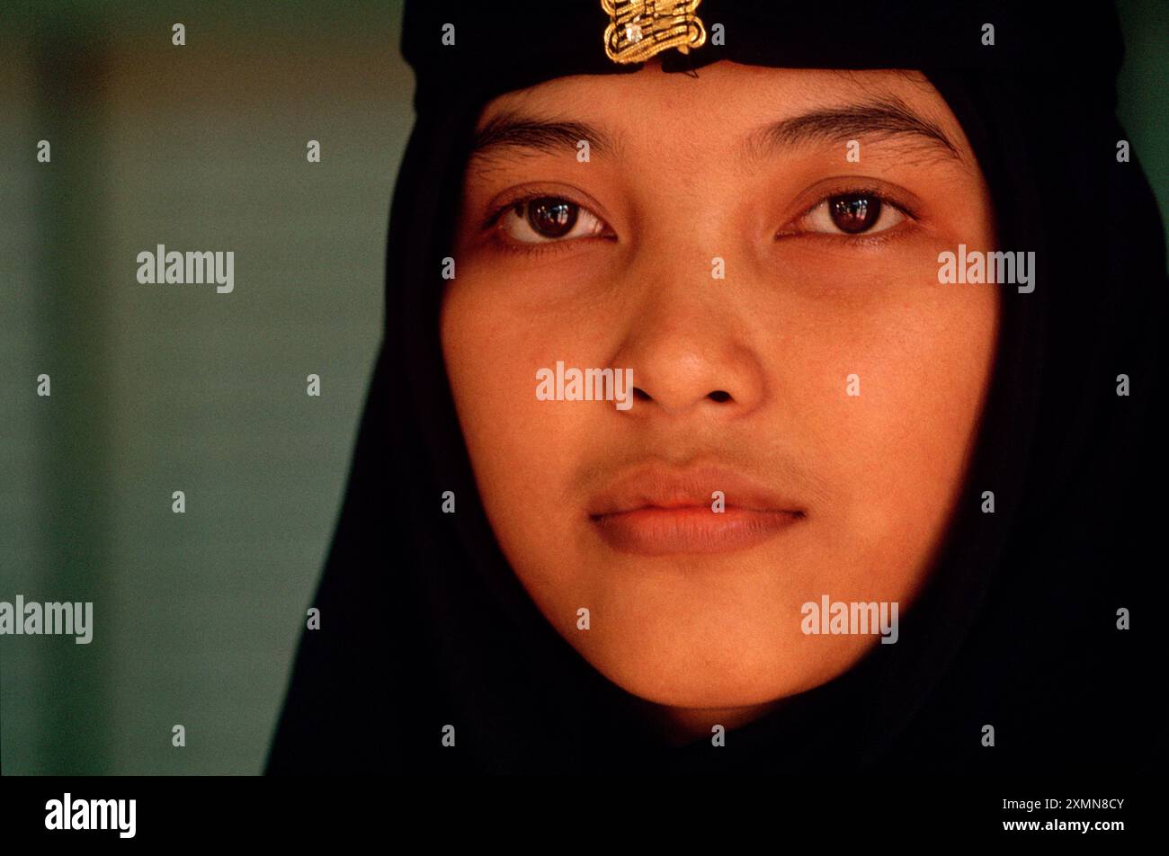 Muslim girls try on clothes, Bandung, Java, Indonesia Stock Photo - Alamy