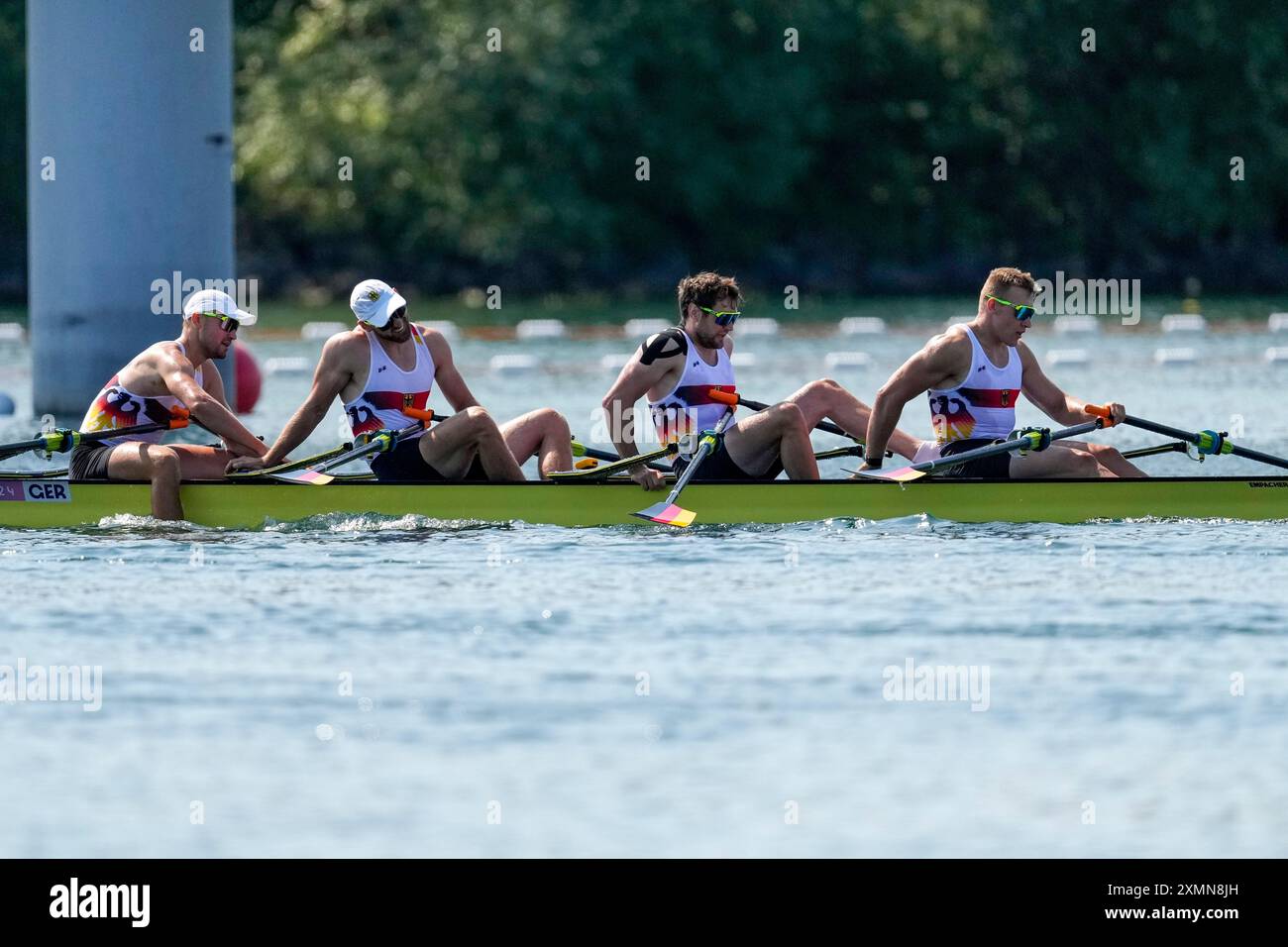 Germany's Moritz Wolff, Anton Finger, Tim-Ole Naske and Max Appel react ...