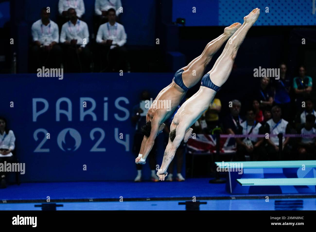 Britain's Thomas Daley and Noah Williams compete in the men's 10-meter ...