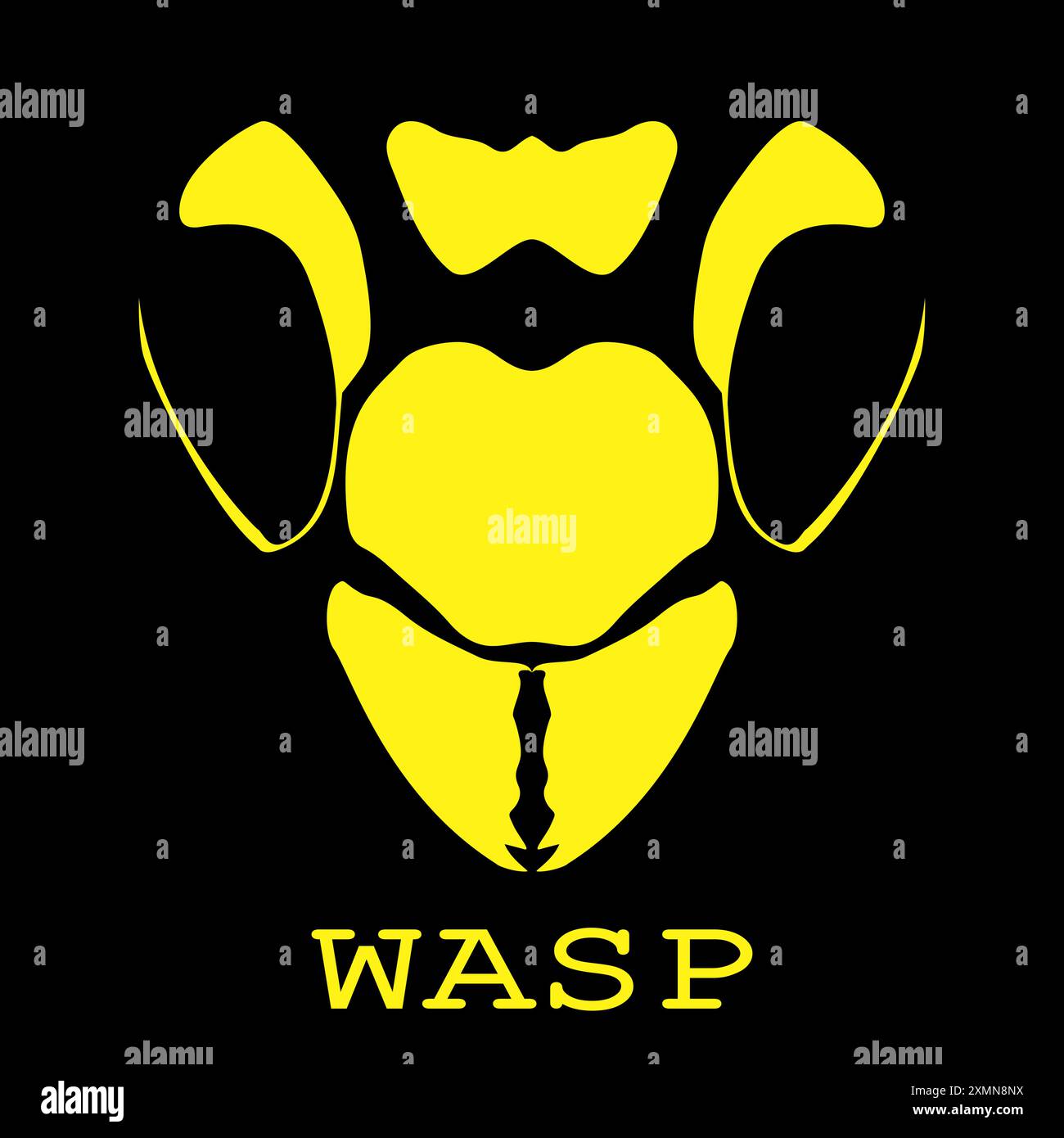 yellow wasp head logo Stock Vector Image & Art - Alamy
