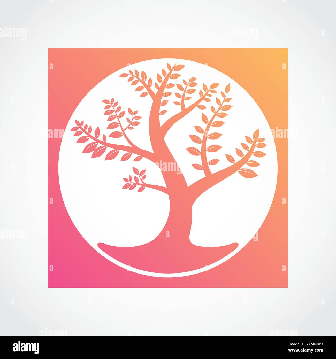 tree light color logo design Stock Vector Image & Art - Alamy