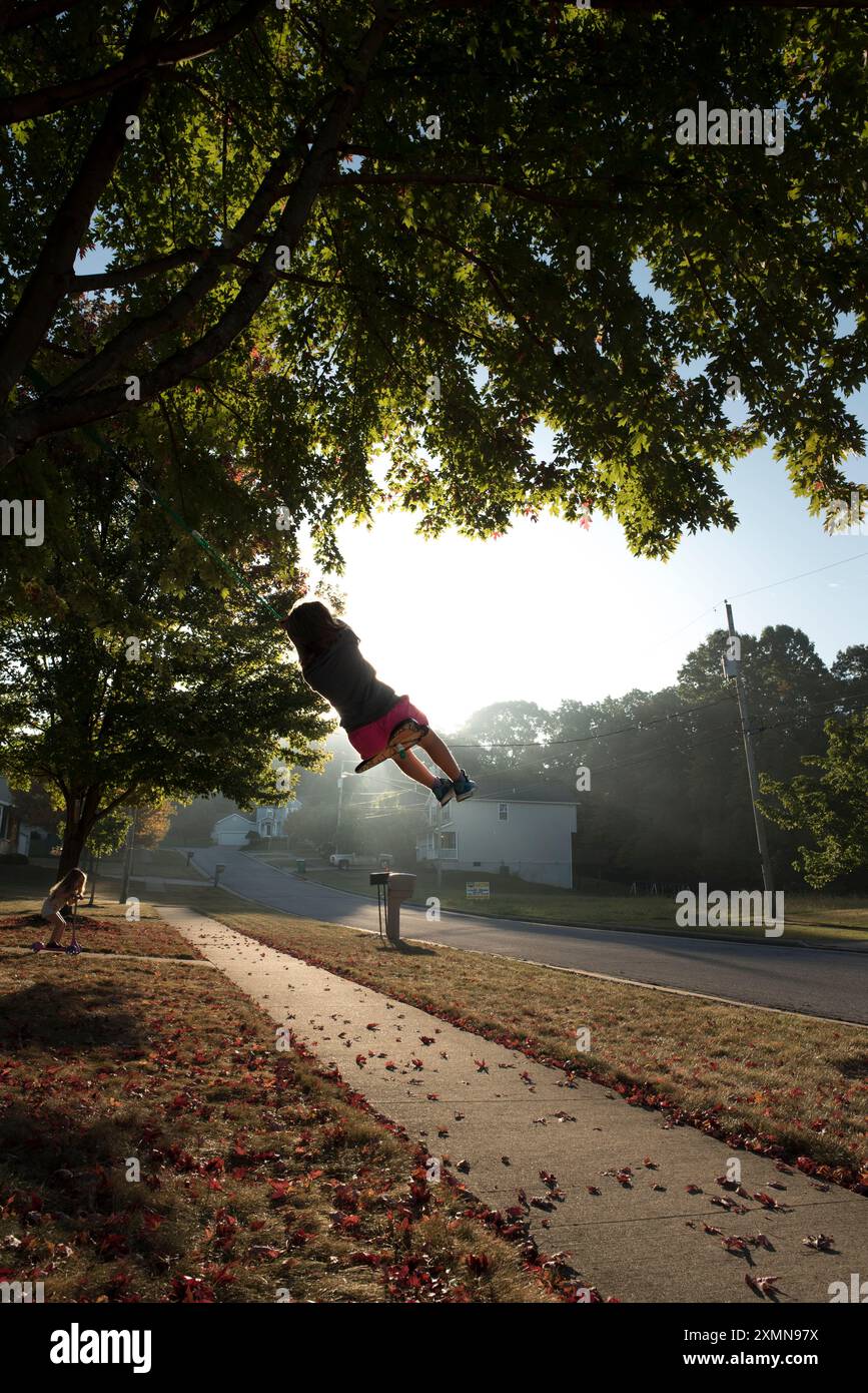 Girl preteen play swing hi-res stock photography and images - Alamy