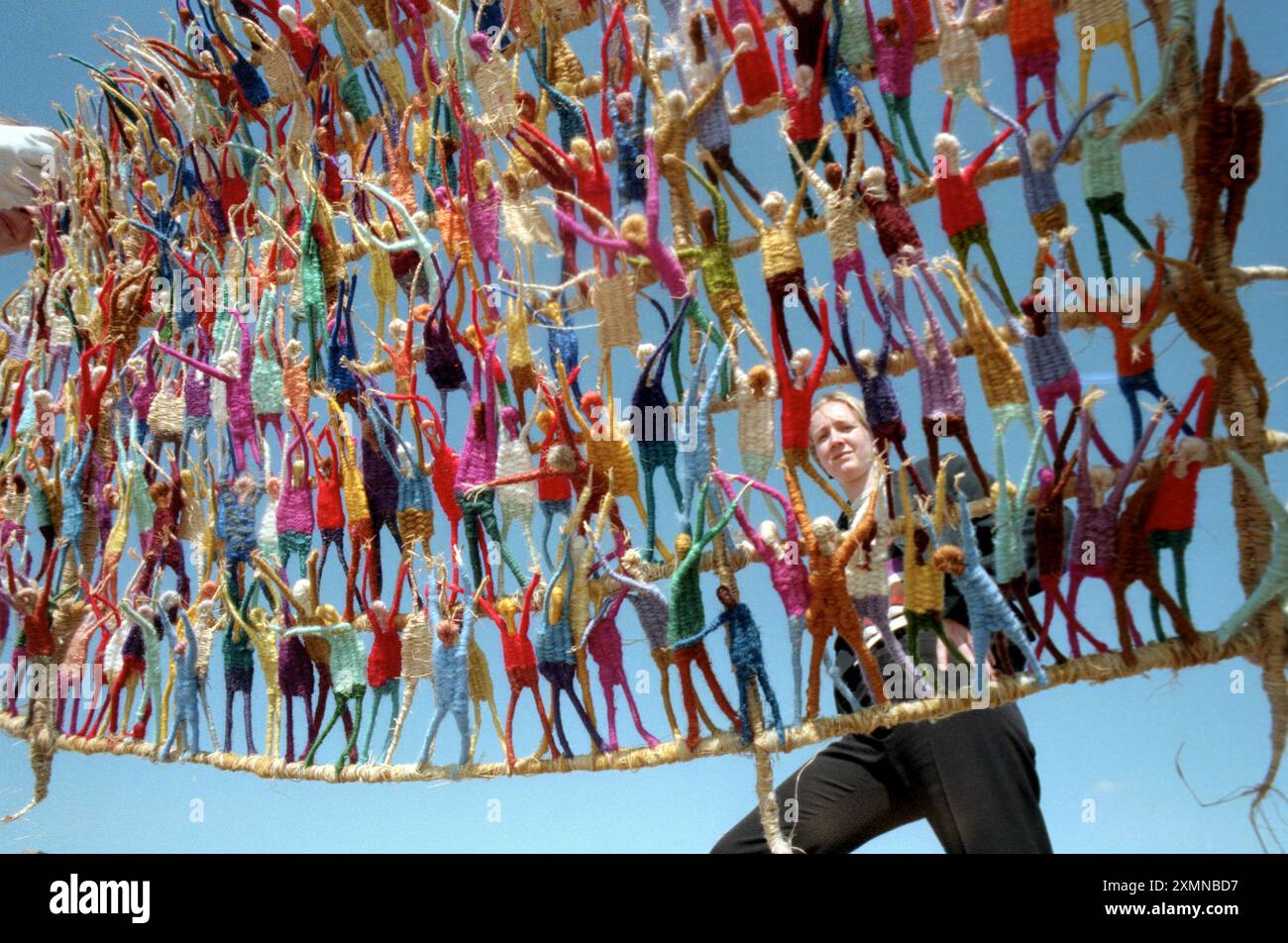 Cheering Crowds, a woven sculpture by textile artist Tadek Beutlich ...