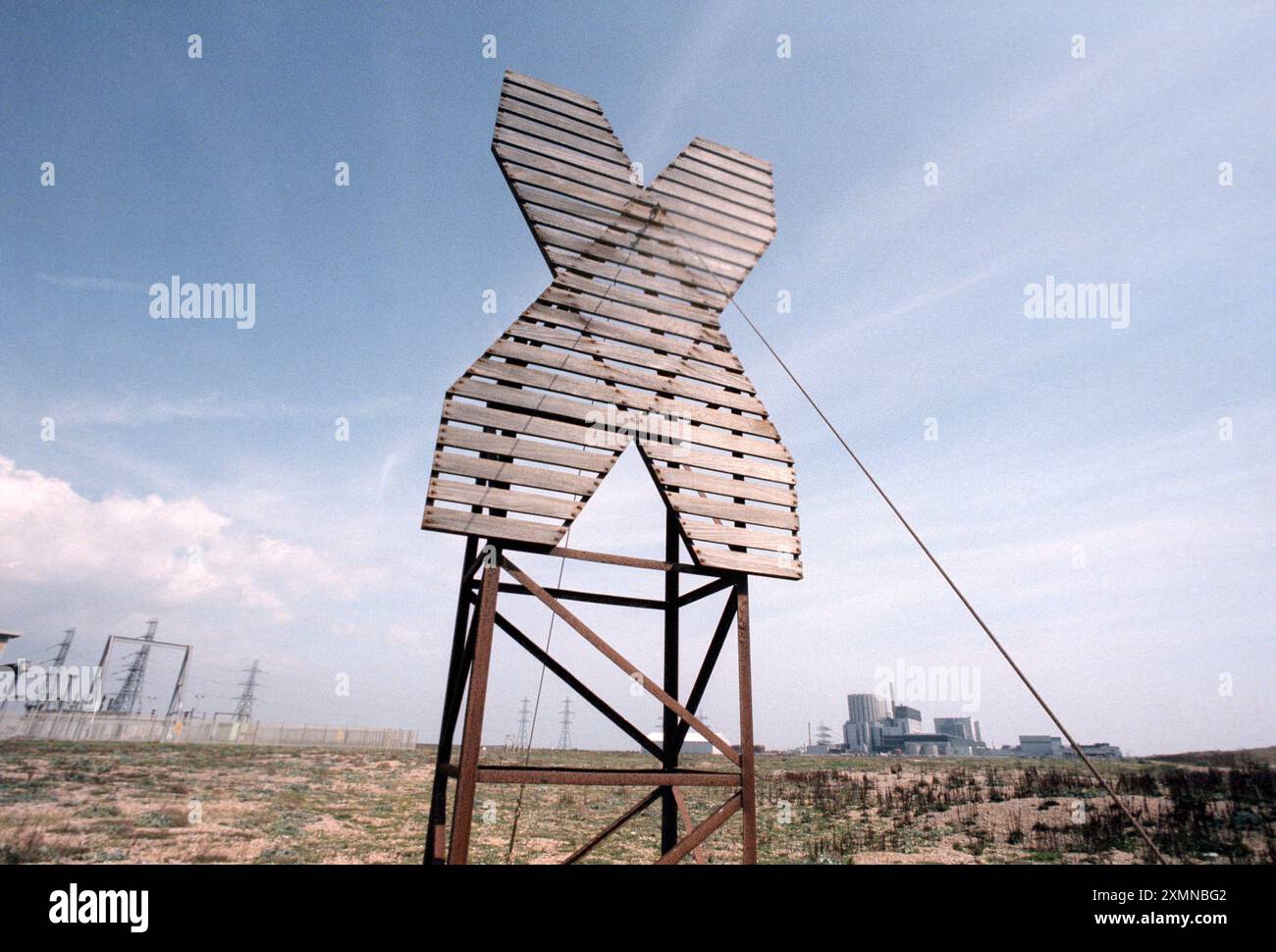March of the pylons across the fields of Kent near the Nuclear Power ...