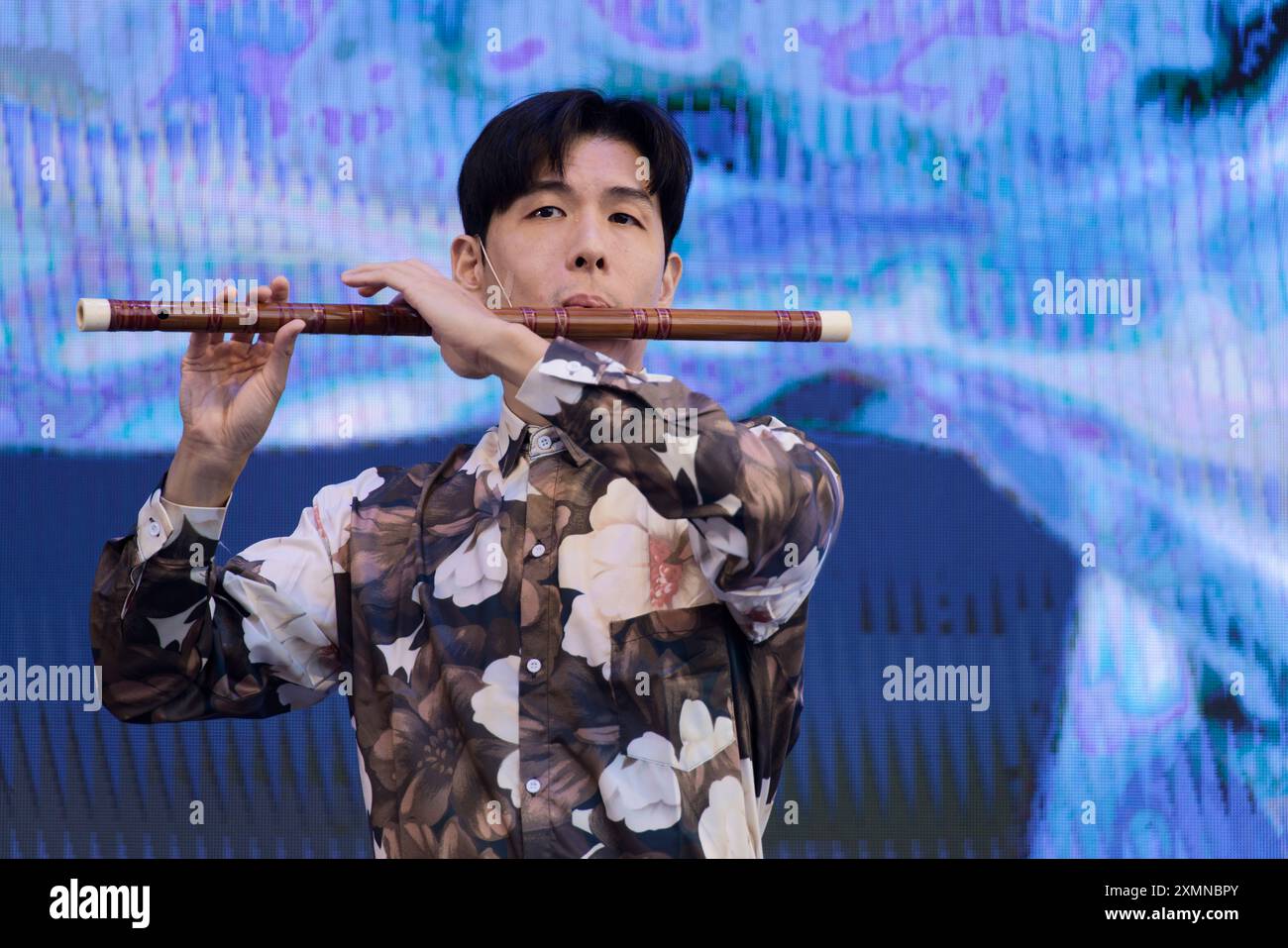 Paris, France. 28th July, 2024. 3 PEOPLE MUSIC, a creative trio of ...