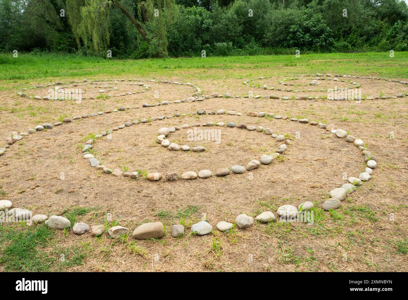 Italy, Celtic Festival, Celtic Symbol Triskell Stock Photo - Alamy