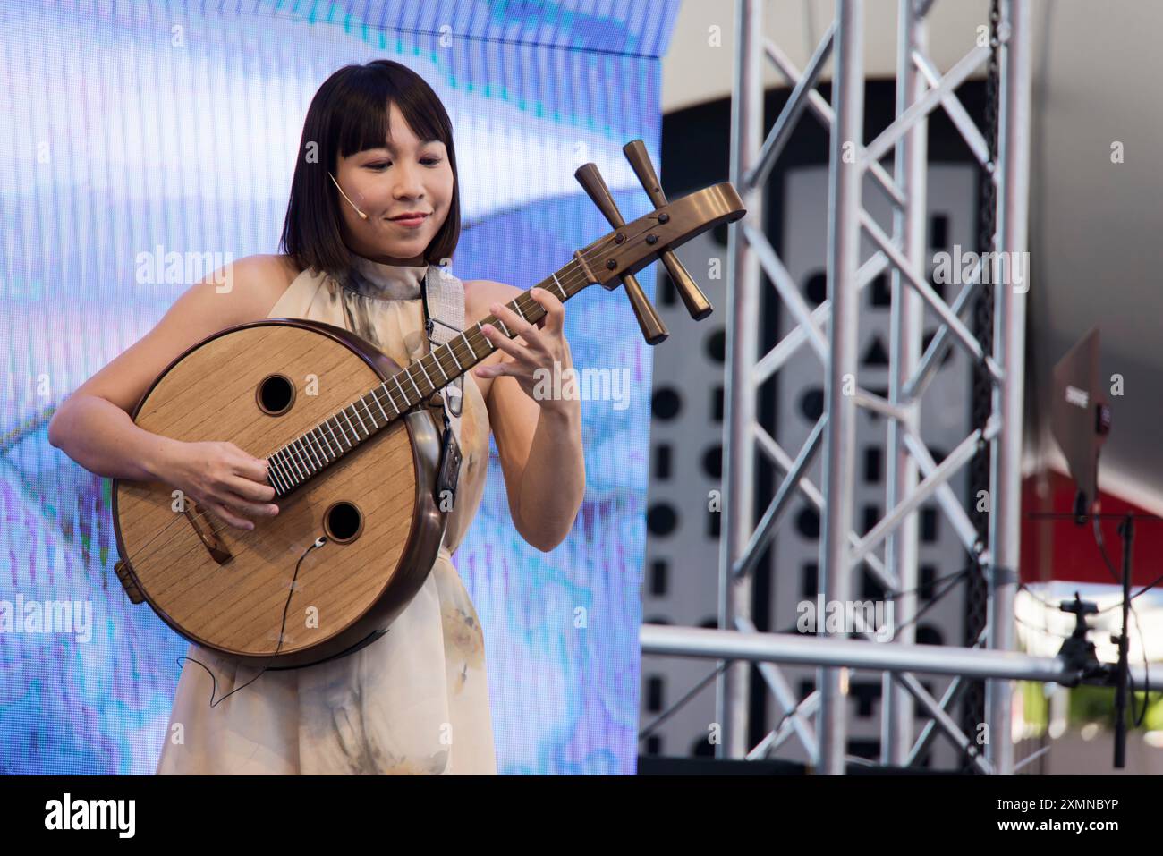 Paris, France. 28th July, 2024. 3 PEOPLE MUSIC, a creative trio of ...