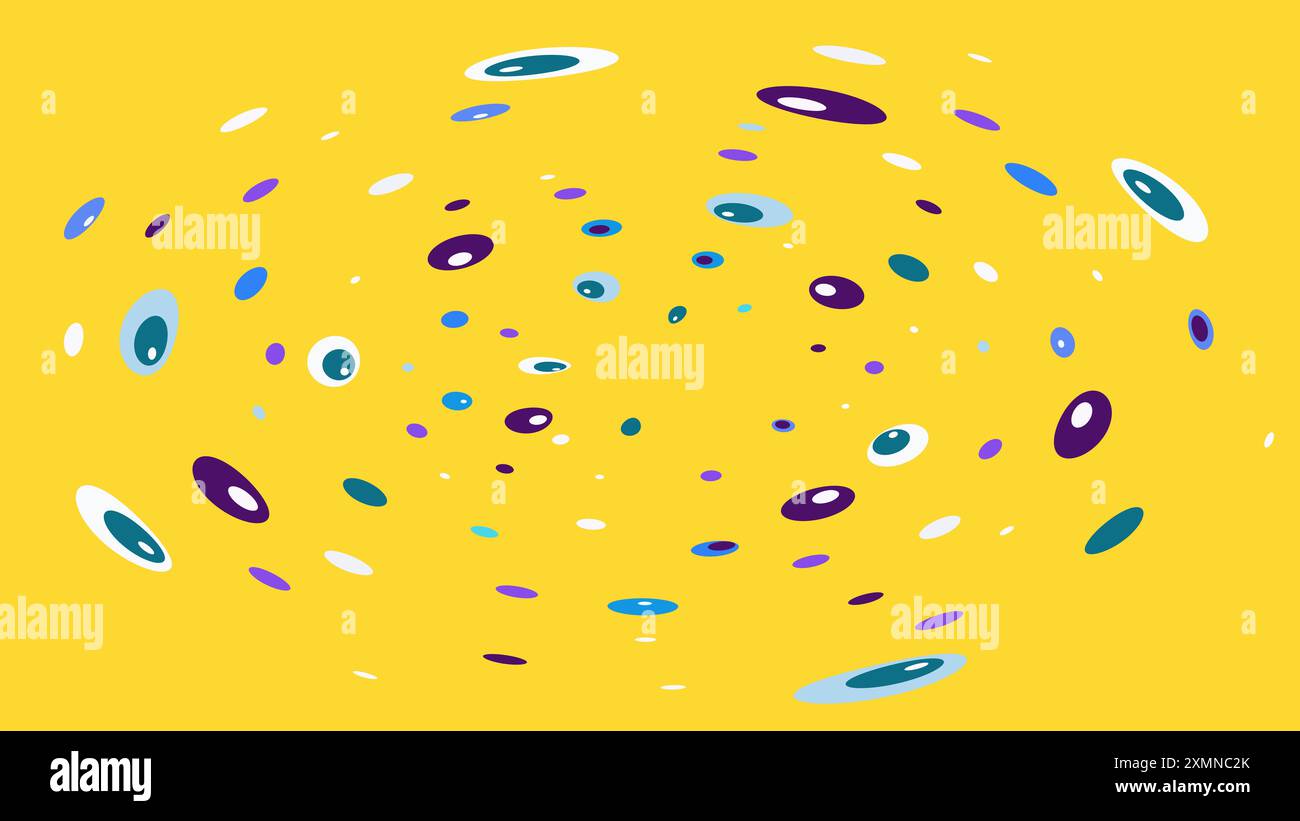 Whimsical pattern of scattered geometric shapes hi-res stock ...