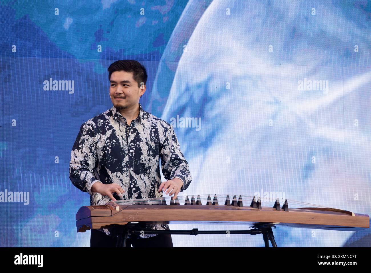 Paris, France. 28th July, 2024. 3 PEOPLE MUSIC, a creative trio of ...