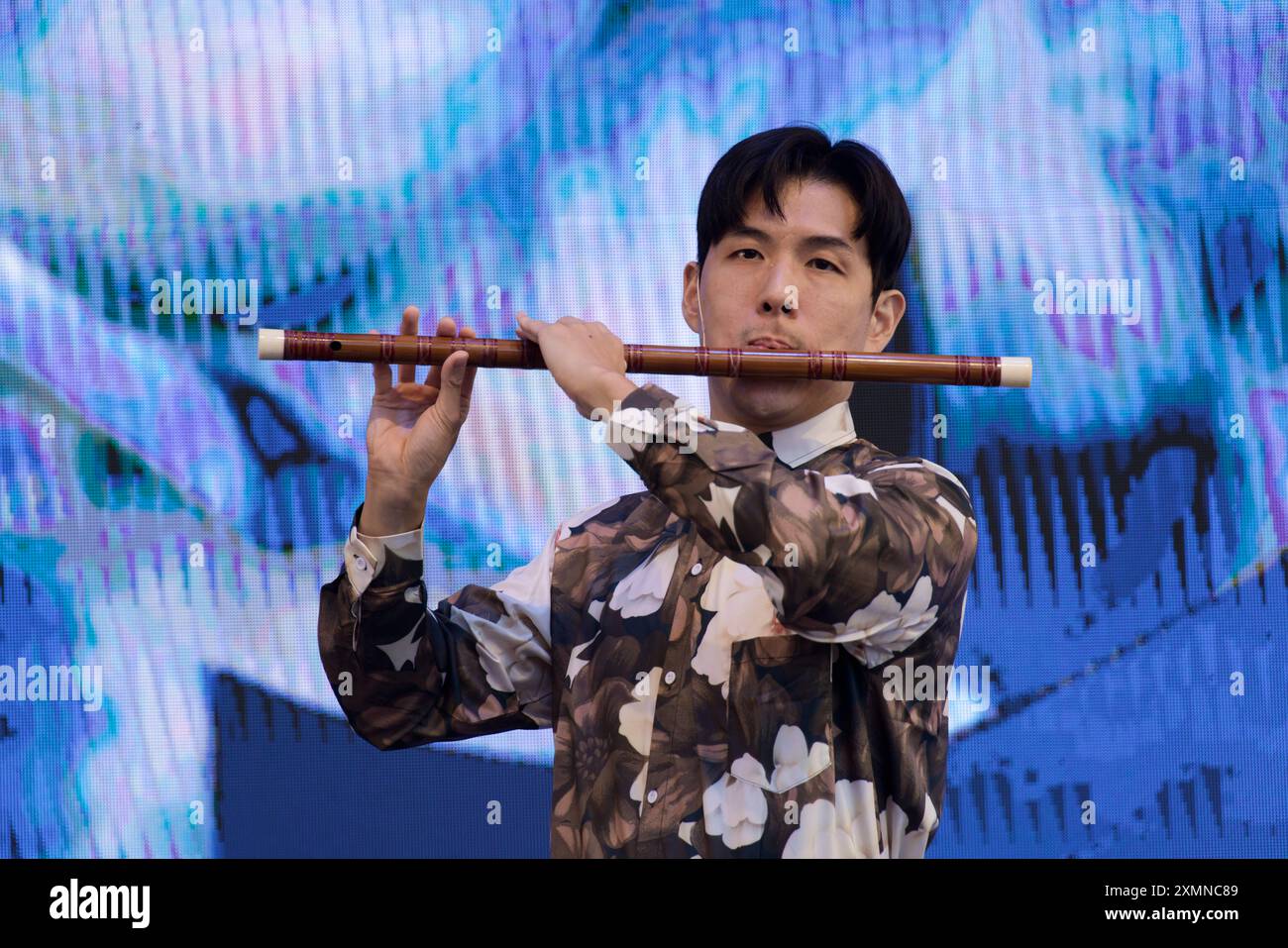 Paris, France. 28th July, 2024. 3 PEOPLE MUSIC, a creative trio of ...