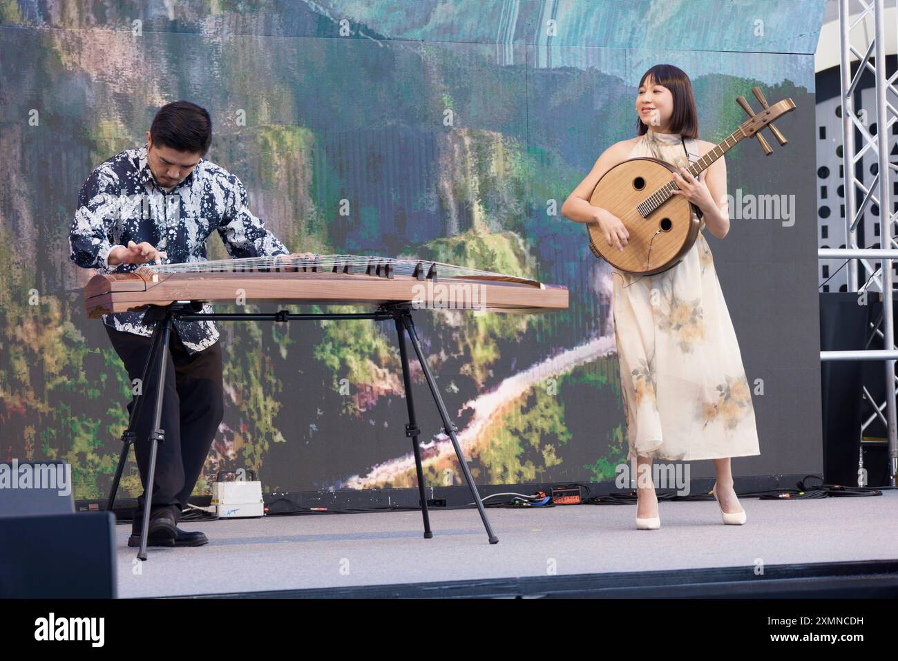 Paris, France. 28th July, 2024. 3 PEOPLE MUSIC, a creative trio of ...