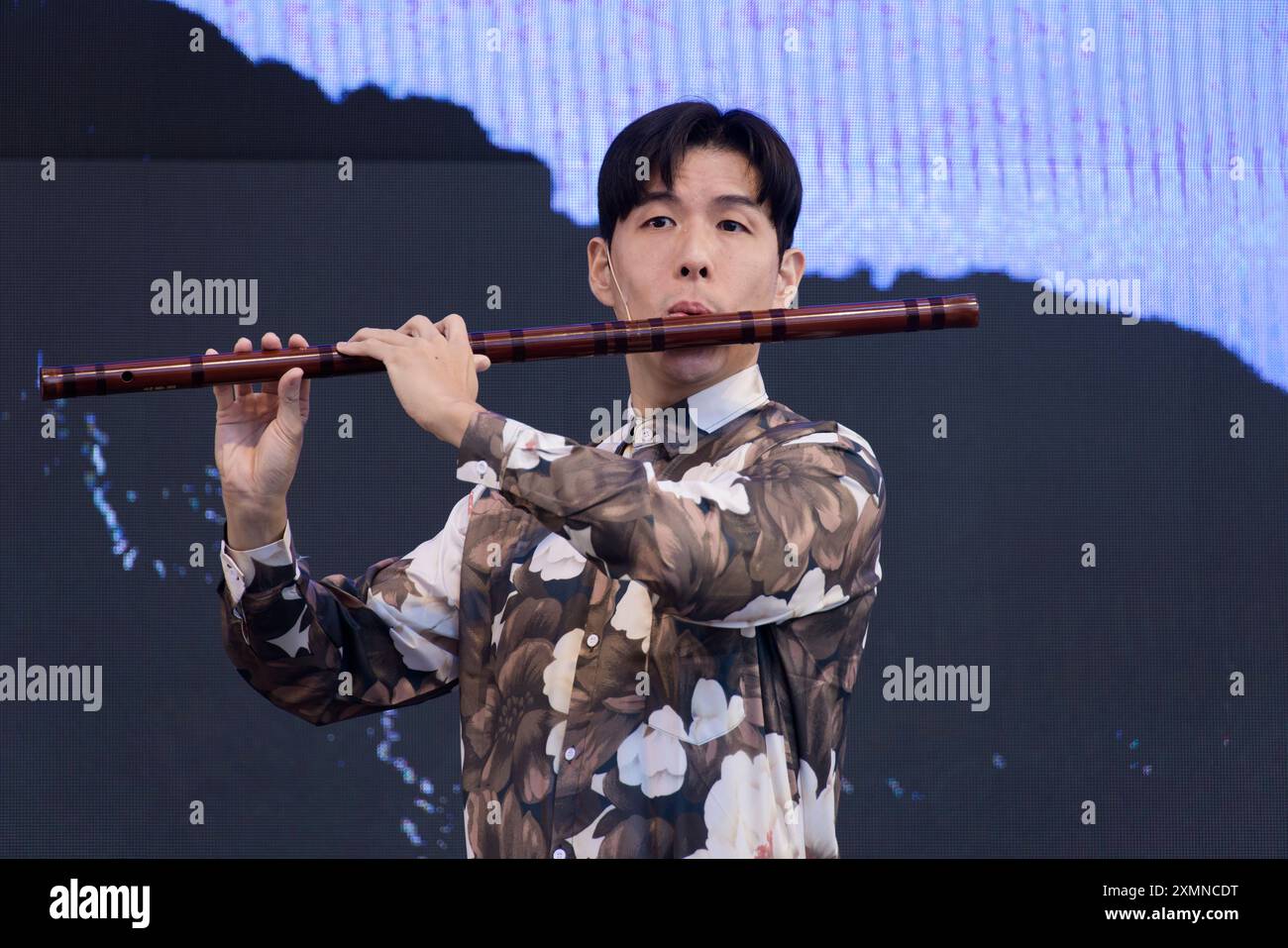 Paris, France. 28th July, 2024. 3 PEOPLE MUSIC, a creative trio of ...