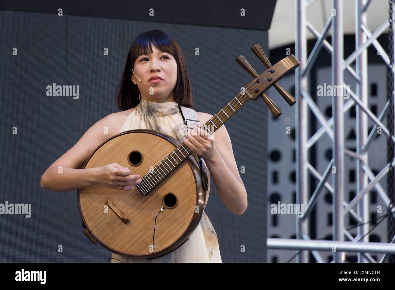Paris, France. 28th July, 2024. 3 PEOPLE MUSIC, a creative trio of ...
