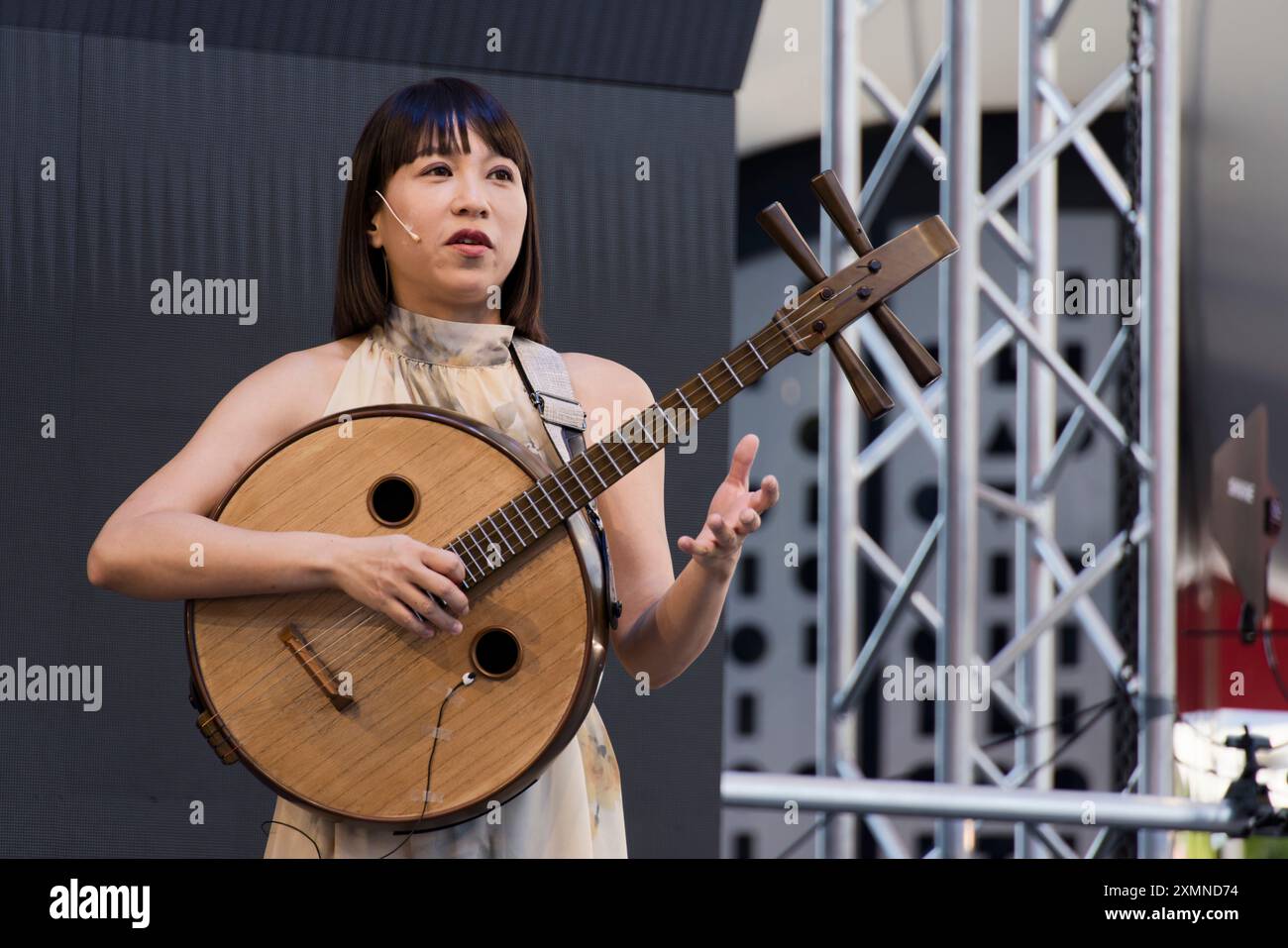 Paris, France. 28th July, 2024. 3 PEOPLE MUSIC, a creative trio of ...