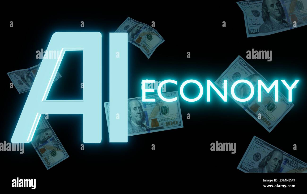 Glowing dollar bill illustration hi-res stock photography and images ...