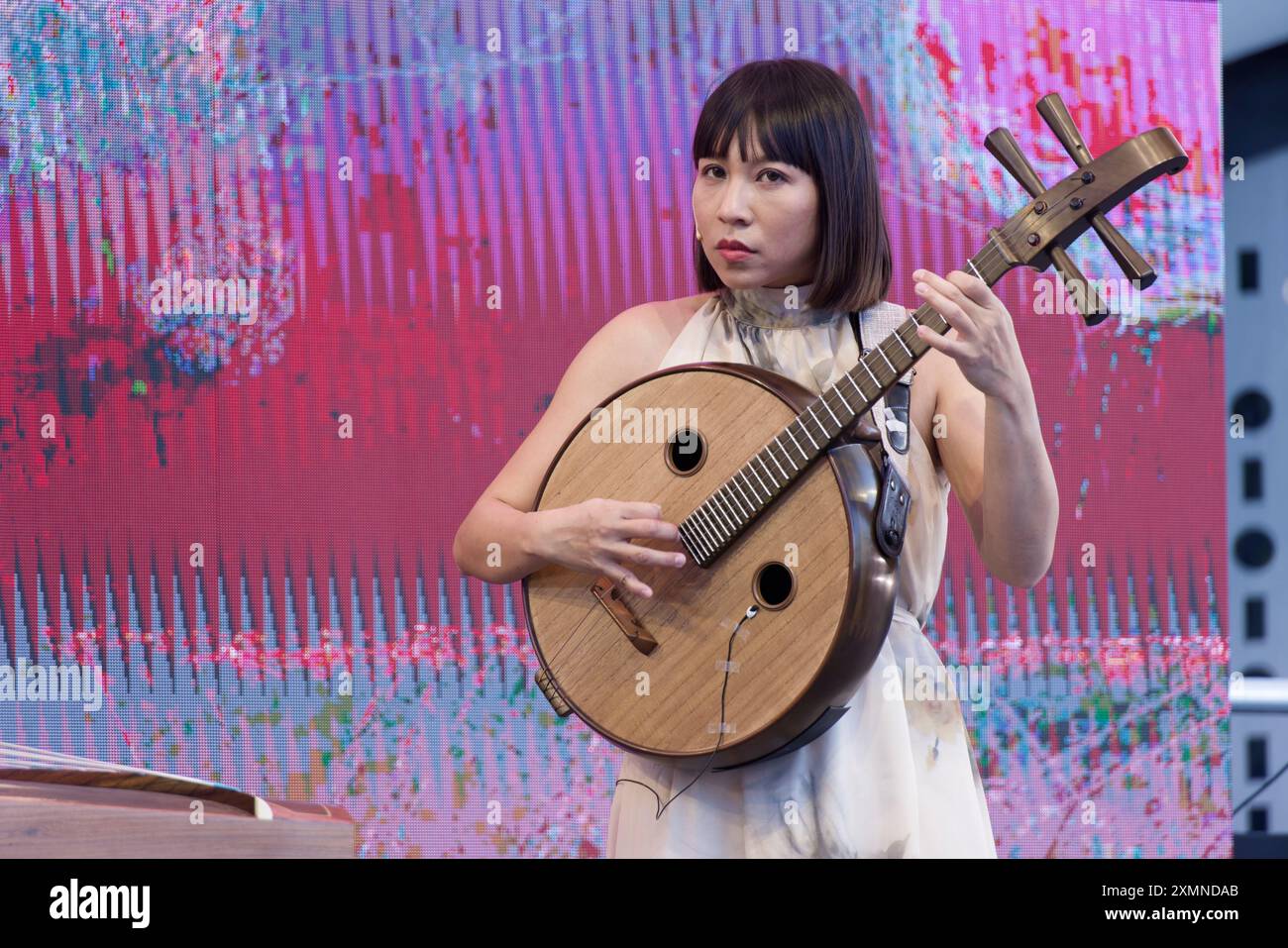 Paris, France. 28th July, 2024. 3 PEOPLE MUSIC, a creative trio of ...