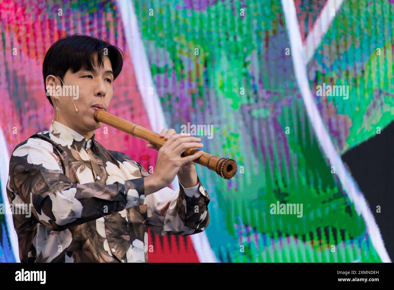 Paris, France. 28th July, 2024. 3 PEOPLE MUSIC, a creative trio of ...