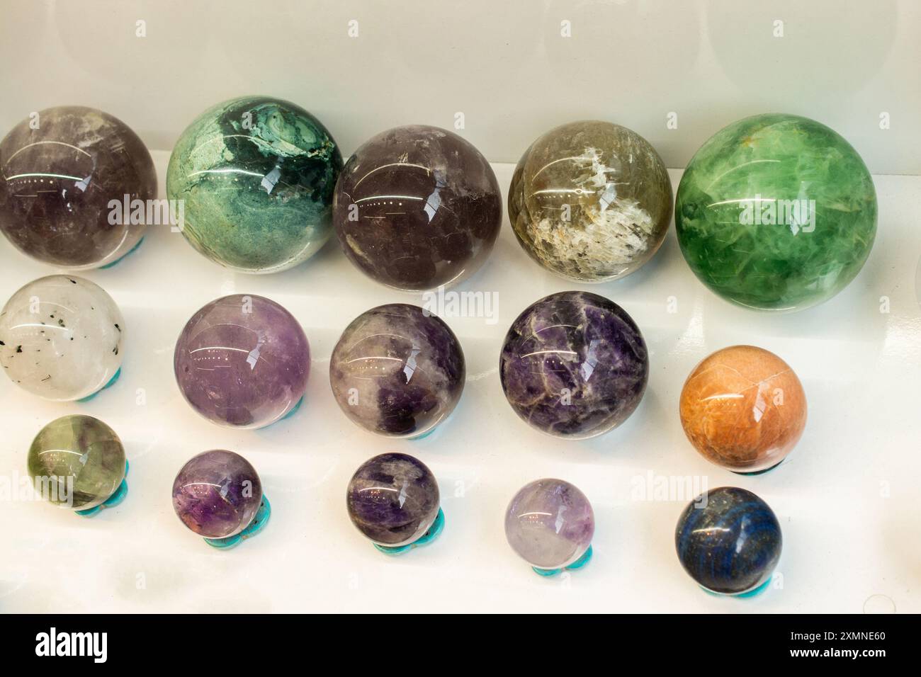 Bright Colorful marble balls as natural mineral rock specimen Stock ...