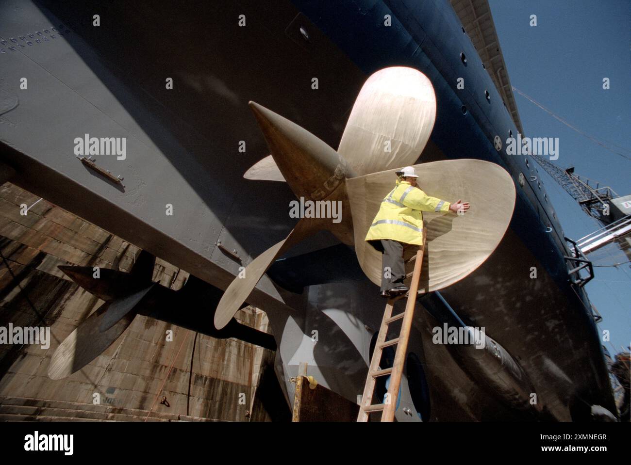 SS Norway propeller 31 October 1996 Picture by Roger Bamber Stock Photo ...