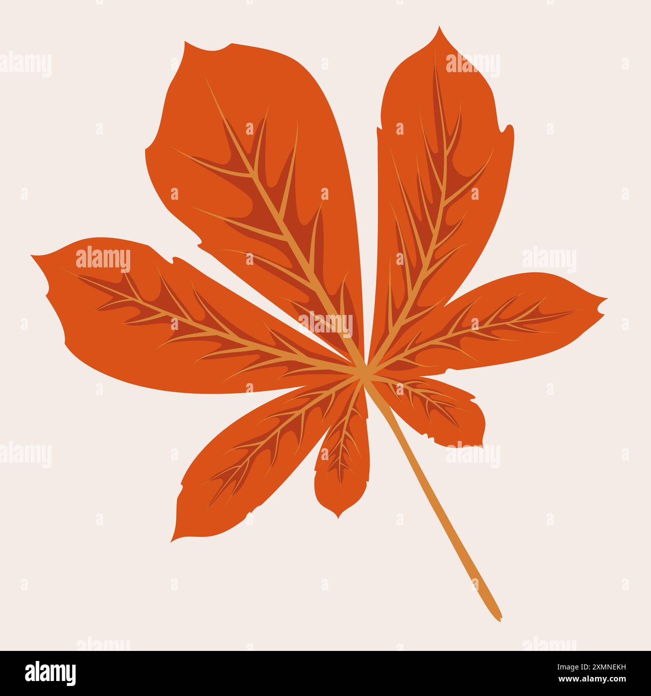 Autumn chestnut leaf. Decorative autumn foliage.Template for ...
