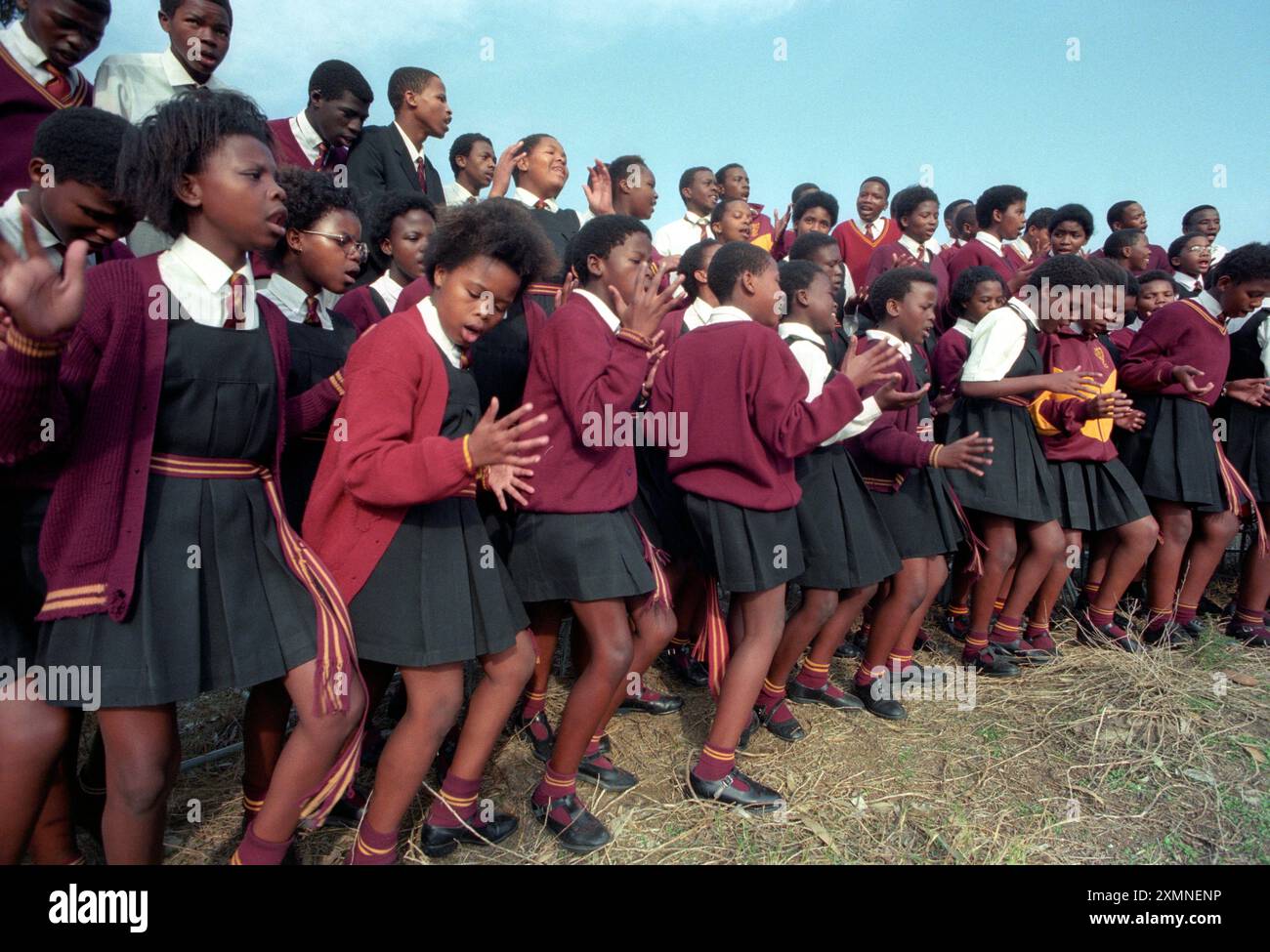 Black Schoolchildren sing in the school choir in Port Elizabeth, South ...