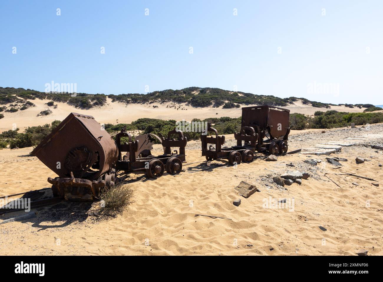 Rusted Mining Equipment on Desert Beach Stock Photo - Alamy