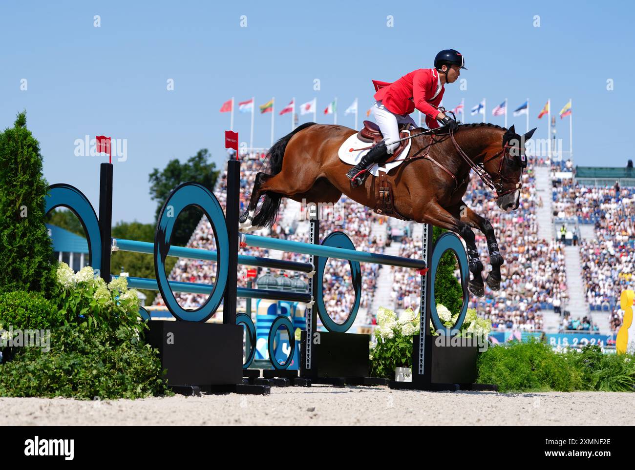 Japan's Toshiyuki Tanaka aboard Jefferson during the Eventing Team ...