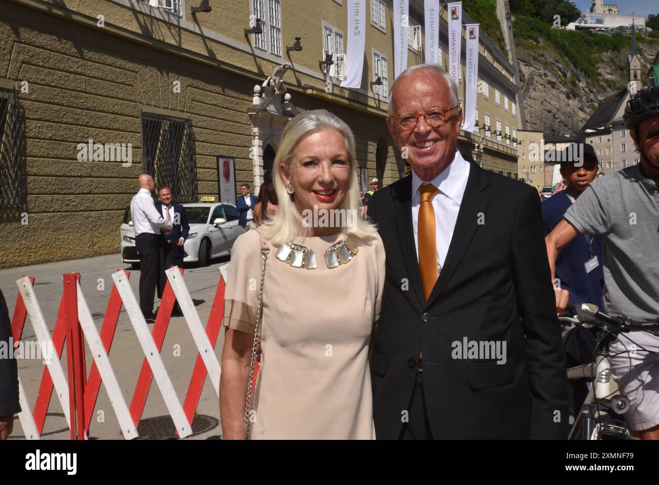 Wolfgang Fasslabend, Gattin Martina, Festakt, Eröffnung Salzburger ...