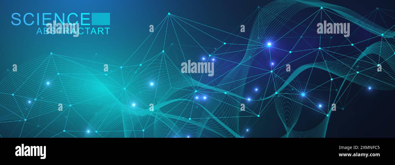 AI technology abstract background. AI generative art creative banner ...